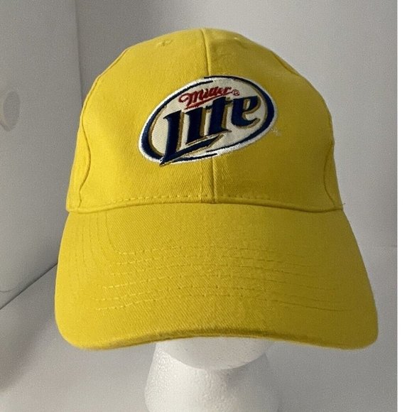 ACME | Accessories | Miller Lite Beer Yellow Strapback Cap Baseball Hat ...